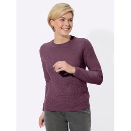 WITT WEIDEN Rundhals-Pullover in violett | Gr.: 40