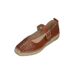 Espadrij l'orginale Espadrilles BALLERINE GRILLE in braun | Gr.: 39