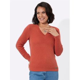 WITT WEIDEN V-Pullover in terra | Gr.: 36