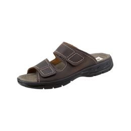 Jomos Freizeitschuhe Pantolette mit Klettverschluss in braun in braun | Gr.: 42