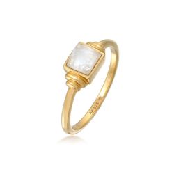 Elli Ring 925 Sterling Silber in Gold | Gr.: 54