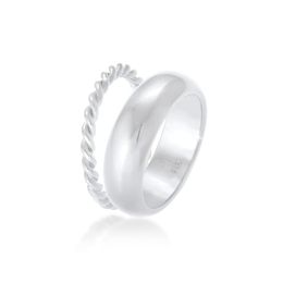 Elli Ring 925 Sterling Silber Ring Set, Twisted in Silber | Gr.: 54