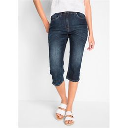 bonprix Damen bonprix Caprijeans 1 figurformende Passform, Regular Fit, mit Komfort-Stretch 40, N-Gr
