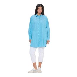 Ulla Popken Longtunika in tiefes aqua | Gr.: 50-52