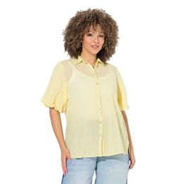 Ulla Popken Hemdbluse in blassgelb | Gr.: 42-44