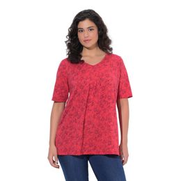Ulla Popken Shirt in neon rot | Gr.: 62-64