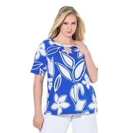 Ulla Popken Shirt in azurblau | Gr.: 54-56