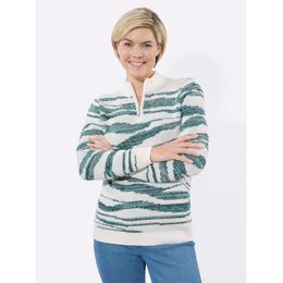 WITT WEIDEN Jacquard-Pullover in ecru-salbei-gemustert | Gr.: 40