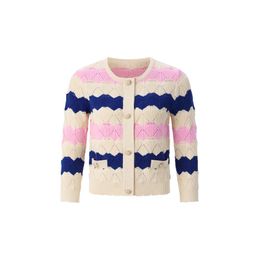 Rich & Royal Rich & Royal Strickjacke in beige blau - 0001 | Gr.: XS