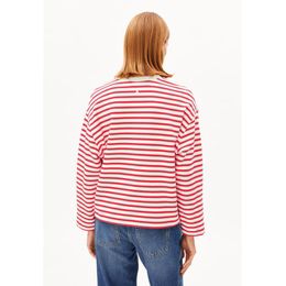 armedangels Langarmashirt Frankaa Marlen Stripe in rot beige | Gr.: S