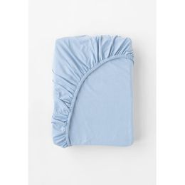 Mela Jersey Spannbetttuch Style PAMBAN in cloudy blue | Gr.: 90x200 cm