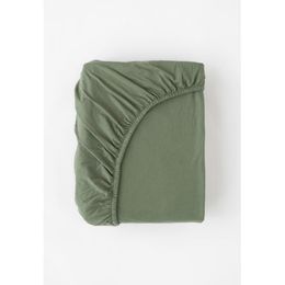 Mela Jersey Spannbetttuch Style PAMBAN in herbal green | Gr.: 140-160 x 200 cm