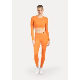 Smilodox Crop Longsleeve Thalina in Orange | Gr.: XS
