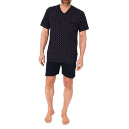 Normann Kurzarm Schlafanzug Pyjama Shorty &Uuml;bergr&ouml;&szlig;en in marine | Gr.: 56