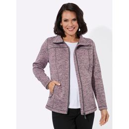 WITT WEIDEN Strickfleece-Jacke in ros&eacute;-meliert | Gr.: 42