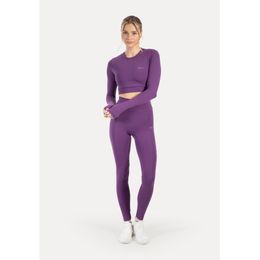 Smilodox Crop Longsleeve Thalina in Lila | Gr.: M