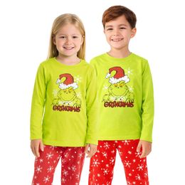 The Grinch Schlafanzug Pyjama Set Langarm Oberteil mit Hose in Mehrfarbig | Gr.: 98/104