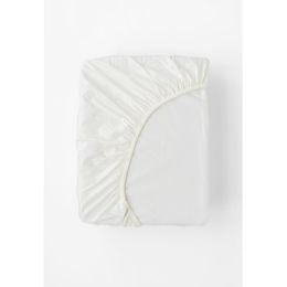 Mela Perkal Spannbetttuch Style KASOL in naturweiss | Gr.: 90x200 cm