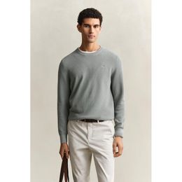 Gant Herren Strickpullover &raquo;MICRO TEXTURED COTTON C-NECK&laquo; Regular fit mit Rundhalsausschnitt S
