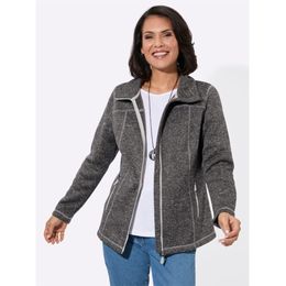 WITT WEIDEN Strickfleece-Jacke in anthrazit-meliert | Gr.: 36