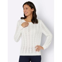 Sieh an! Rundhals-Pullover in ecru | Gr.: 44