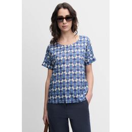 Cinque CIPHIEBY BLUSE in Royalblau Gemustert | Gr.: 36