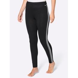 WITT WEIDEN Leggings in schwarz-wei&szlig; | Gr.: 48/50