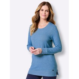 WITT WEIDEN Longshirt in mittelblau-meliert | Gr.: 36-38
