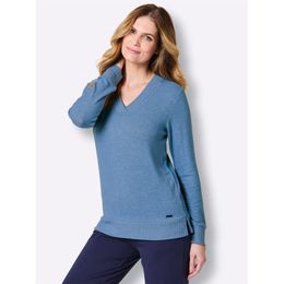 WITT WEIDEN Shirt in mittelblau-meliert | Gr.: 44-46