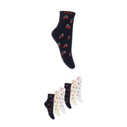 Fila Herren Sneakersocken 6 Paar, Cotton-Mix, Cherry-Design 31-34