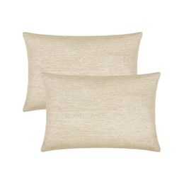 Erwin M&uuml;ller Erwin M&uuml;ller Jacquard Kissenh&uuml;lle 2er-Pack York in creme | Gr.: 30 x 50 cm
