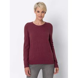 Sieh an! Rundhals-Pullover in bordeaux | Gr.: 44