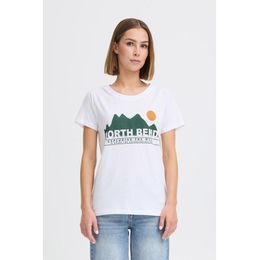 North Bend Rundhalsshirt NBCash in Wei&szlig; | Gr.: 36