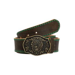 Manid Lederwaren G&uuml;rtel 9640-11-15-GE-185-52 in dunkelbraun | Gr.: 105