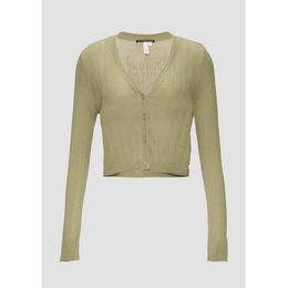QS Strickjacke in 7282_helles olivgr&uuml;n | Gr.: M