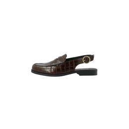 Cashott Niedriger Schuh CASROBERTA in Dark Brown Croco | Gr.: 42