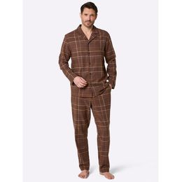 WITT WEIDEN Pyjama in schoko-cognac-kariert | Gr.: 44-46