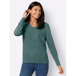 Sieh an! Langarm-Pullover in jade | Gr.: 44