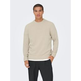 Only & Sons Only & Sons Herren ONLY & SONS Strickpullover &raquo;ONSETHAN LIFE REG 7 CREW KNIT&laquo; silber XL