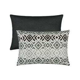 Erwin M&uuml;ller Erwin M&uuml;ller Jacquard Kissenh&uuml;lle 2er-Pack York in grau | Gr.: 40 x 40 cm