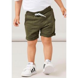 name it Herren Sweatshorts &raquo;NKMVERMO LONG SWE SHORTS UNB F NOOS&laquo; Baumwolle, Umschlagsaum gr&uuml;n 146, N-Gr