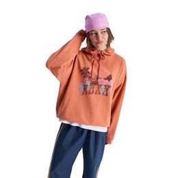 Roxy Sweatshirt 'Lineup' female size XL Light blue / Orange / Light pink / Wine red
