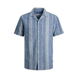 Jack & Jones JACK & JONES Button Up Shirt 'Summer' male size XS Blue denim / White