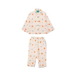 Little Green Radicals Klassischer Bio-Pyjama in Creme | Gr.: 2-3 Jahre