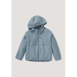 hessnatur Wollfleece Jacke in gletscherblau | Gr.: 134/140