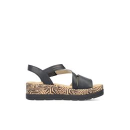 Rieker Plateau Sandalen f&uuml;r Damen in schwarz | Gr.: 42