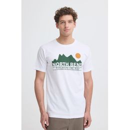 North Bend Rundhalsshirt NBCash in Wei&szlig; | Gr.: S