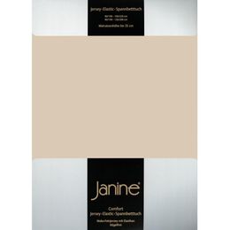 Janine Spannbetttuch Elastic Jersey 5002 in sand | Gr.: 100 x 200