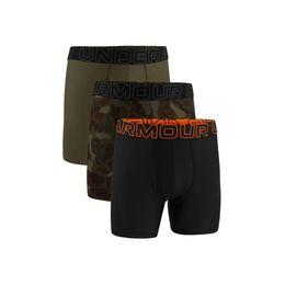 Under Armour Boxershort 3er Pack in Schwarz/Gr&uuml;n/Orange | Gr.: XL