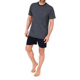 Normann Kurzarm Schlafanzug Shorty Pyjama 126 105 90 554 in marine | Gr.: 58